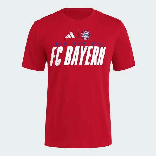 Adidas Fc Bayern Graphic Tee - Team Power Red / Soccr-bym-sy7