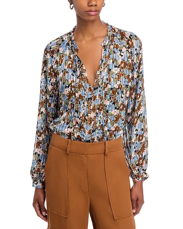 Veronica Beard Linds Blouse - Lake Mist