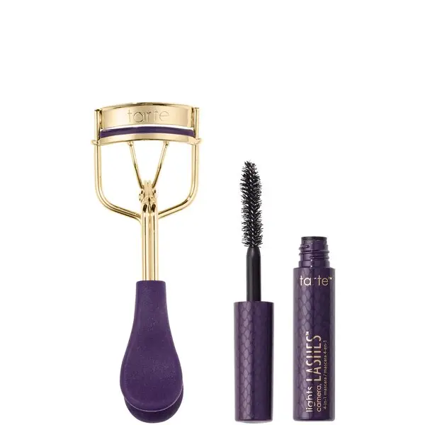 TARTE Picture Perfect Eyelash Curler & Deluxe Lights Camera Lashes Volumizing Mascara 2 Piece