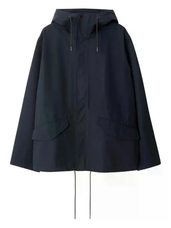 Burberry Oversized Hooded Jacket - Blue