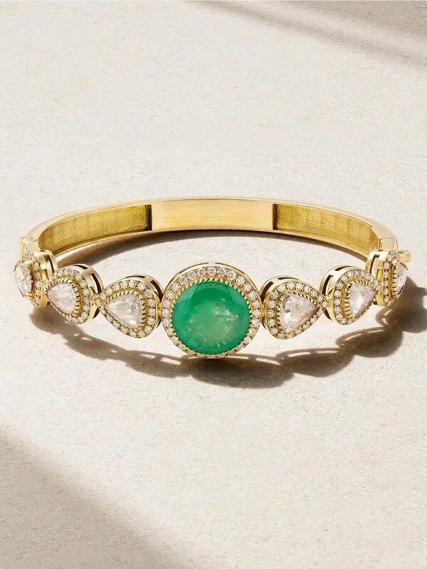 AMRAPALI LONDON 18-karat Emerald And Diamond Bangle