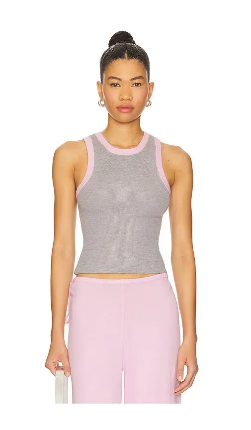 Frankies Bikinis Cuddle Ribbed Knit Tank - Mochi