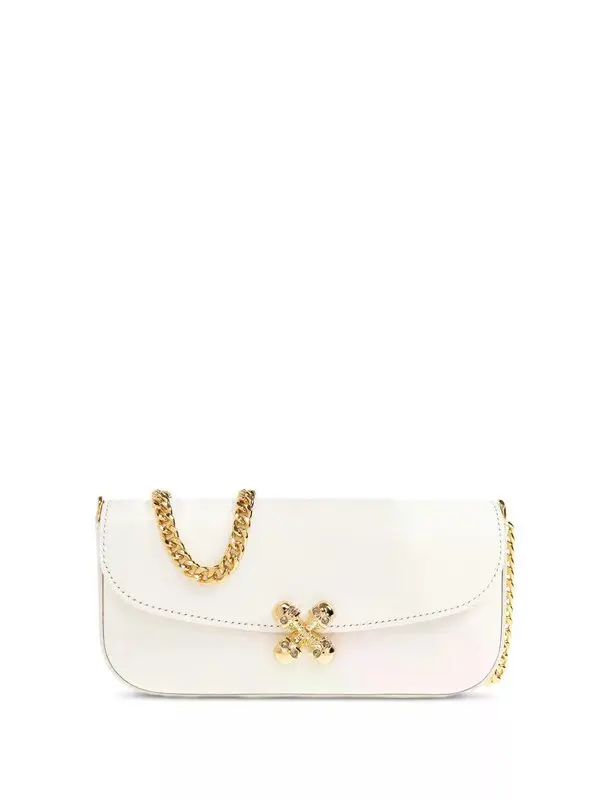 Alexander McQueen Small Skull Flower Shoulder Bag - White