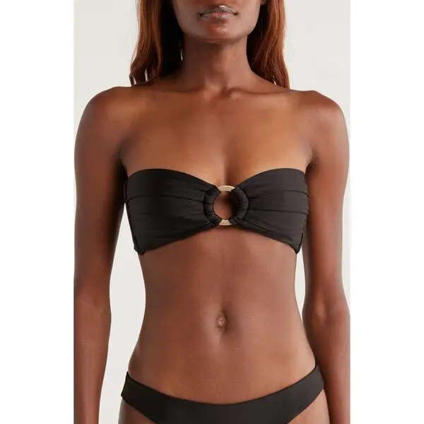 KULANI KINIS Strapless O-ring Bikini Top - Twilight Black