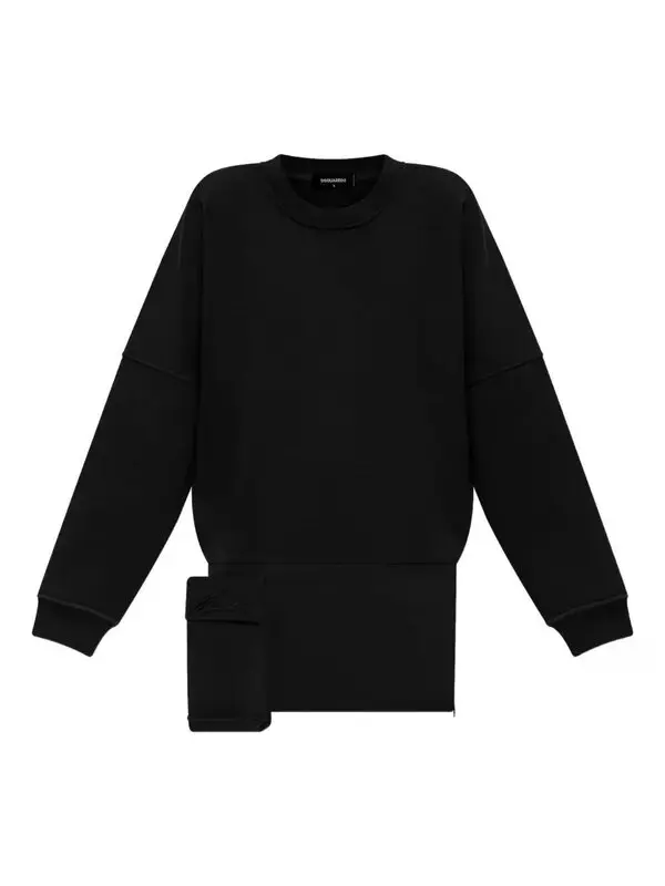 Dsquared2 Oversized Sweatshirt Dress - Black