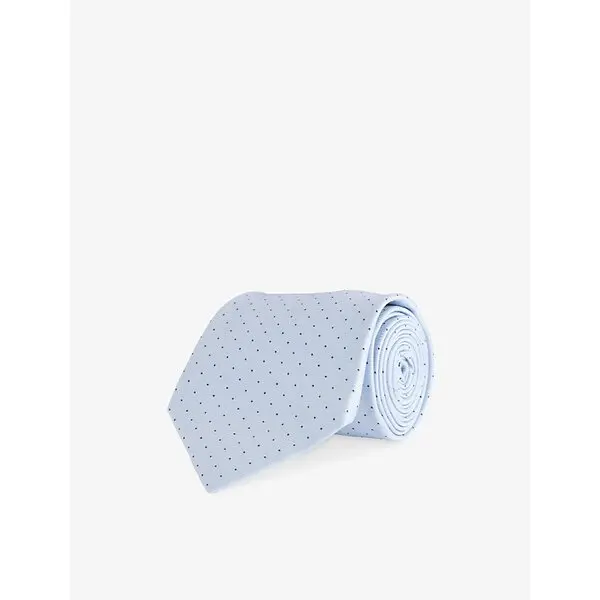 Paul Smith Polka-dot Wide-blade Neck Tie - Blue