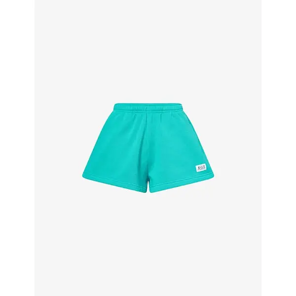 SPORTY & RICH Cotton-jersey Shorts - Spring Green