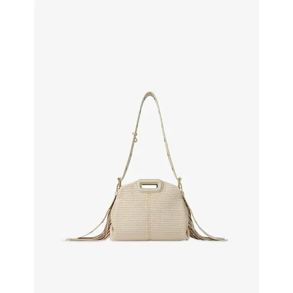 Maje Mini Raffia Cross-body Bag