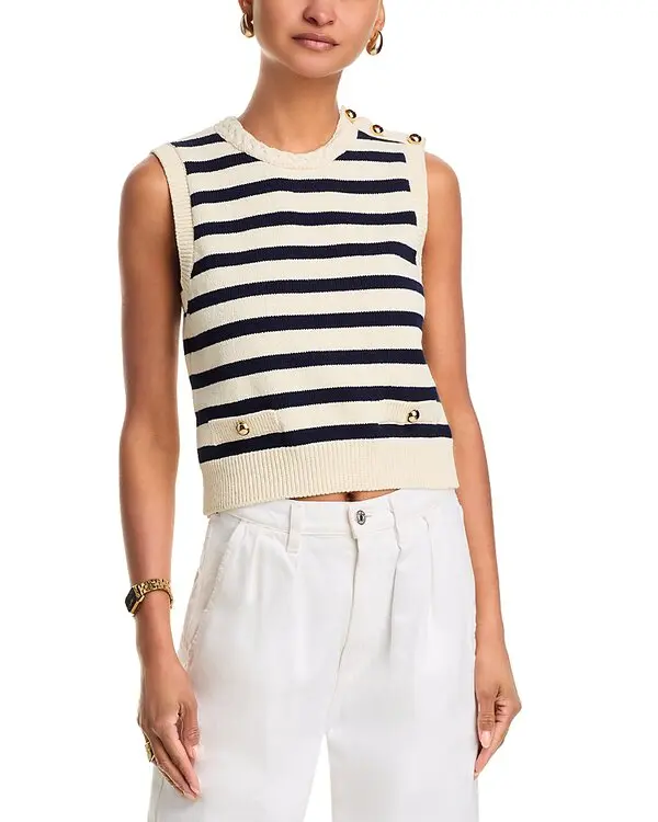 FRAME The Harbor Vest - Navy Multi