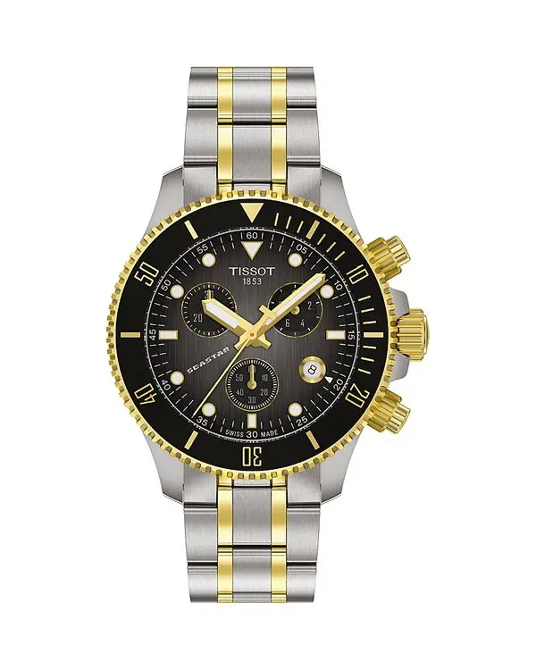 TISSOT Seastar 1000 Quartz Chronograph Watch, 38mm - Black/two Tone