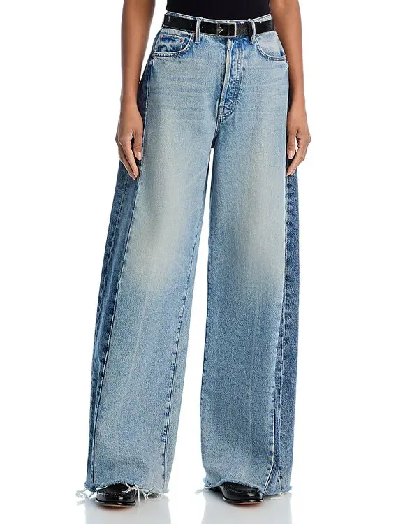 MOTHER Pipe Dream Button Sneak Fray Jeans