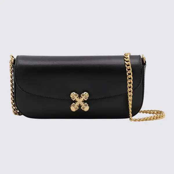 Alexander McQueen Leather Skull Flower Small Shoulder Bag - Black