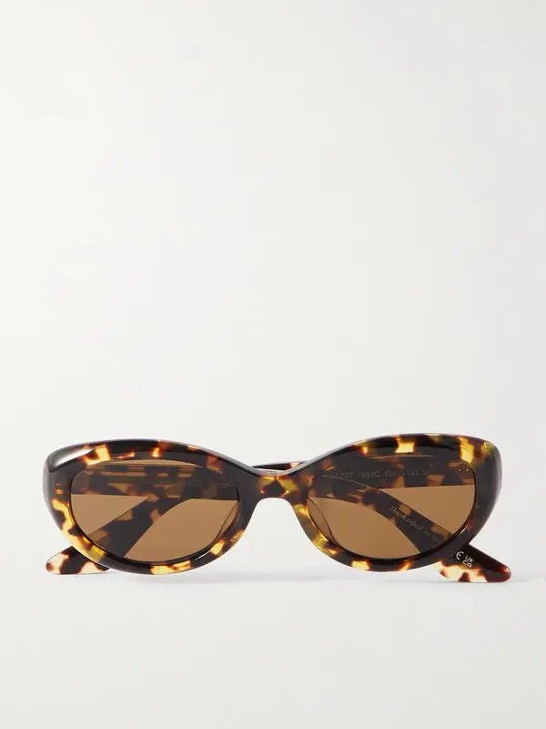 Oliver Spencer Khaite 1969 Oval-frame Sunglasses - Tortoiseshell