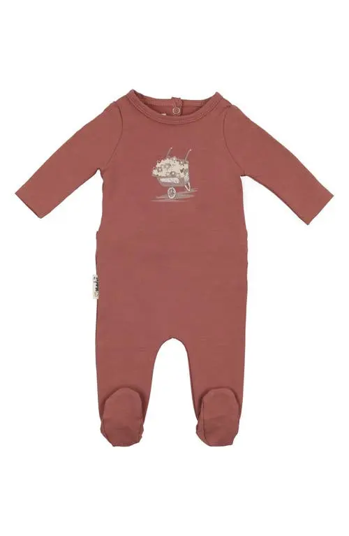 MANIÈRE Whimsy Wheelbarrow Footie - Rust