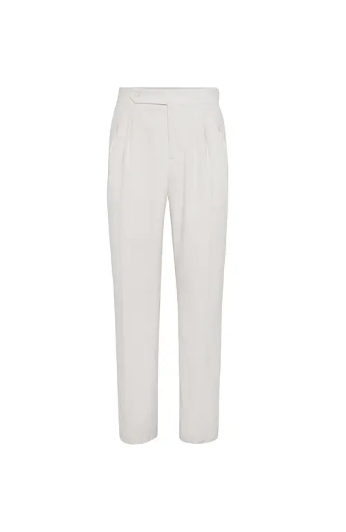 Brunello Cucinelli Tuxedo Trousers - Milk