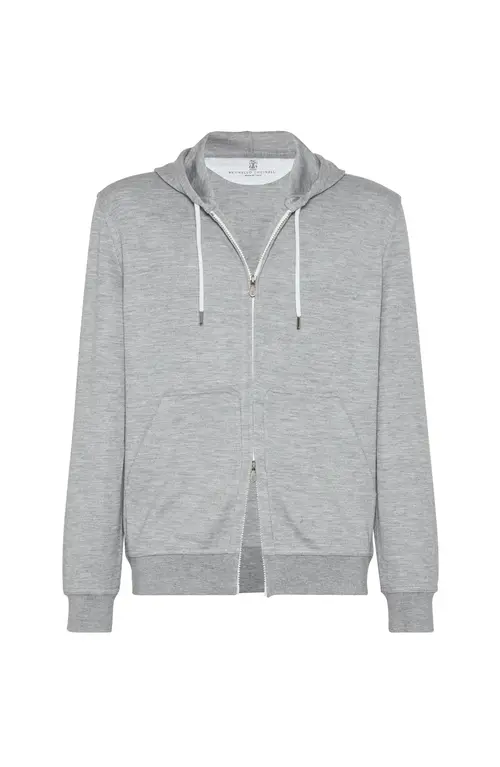 Brunello Cucinelli Cashmere And Silk French Terry Sweatshirt - Grey