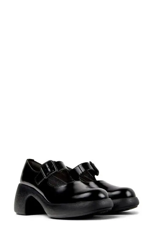 Camper Thelma Ii Platform Mary Jane Loafer - Black