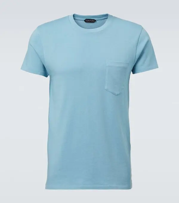 TOM FORD Cotton Jersey T-shirt - Blue