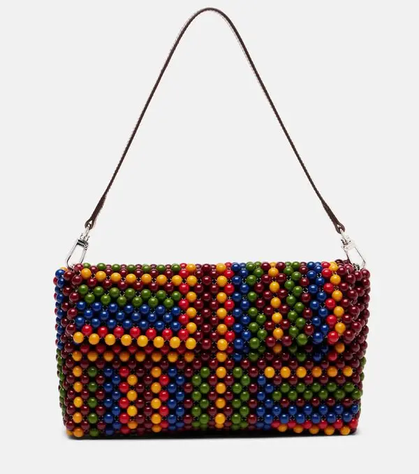 Staud Timmy Small Beaded Shoulder Bag - Multicoloured