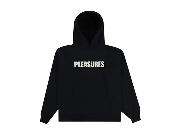 PLEASURES Wave Quilted Hoodie - Black