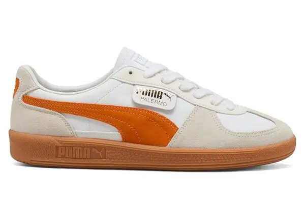 PUMA Palermo Sneakers - Puma White/warm White/orange Glo