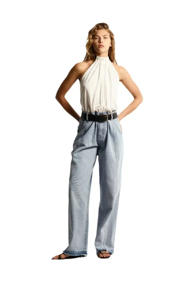 Yigal Azrouël Belted Halter Top - White