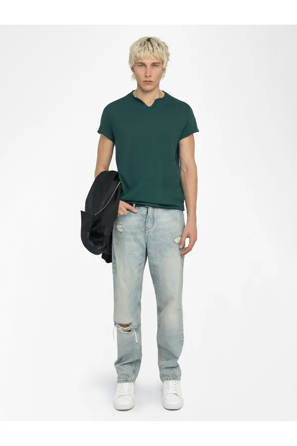 Zadig&Voltaire Monastir Henley Long-sleeved T-shirt - Multicolor / Neutral
