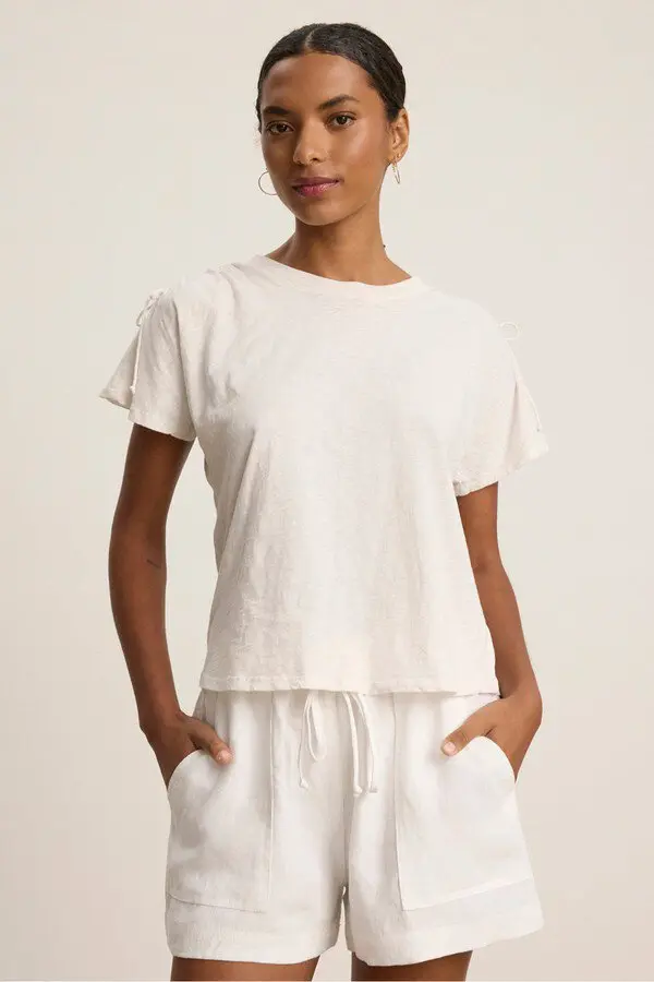 Velvet By Graham & Spencer Paula Tee - Neutral / White