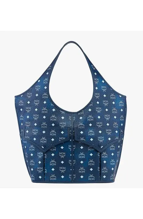 Mcm Leni Visetos Shopper - Blue