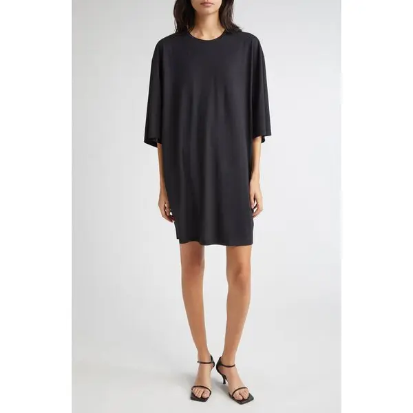 TOTÊME Relaxed Jersey T-shirt Dress - Black
