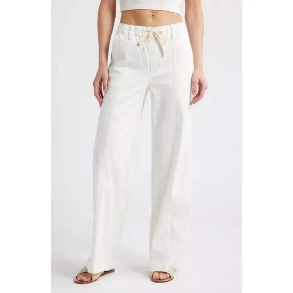 1822 Denim High Waist Wide Leg Drawstring Jeans