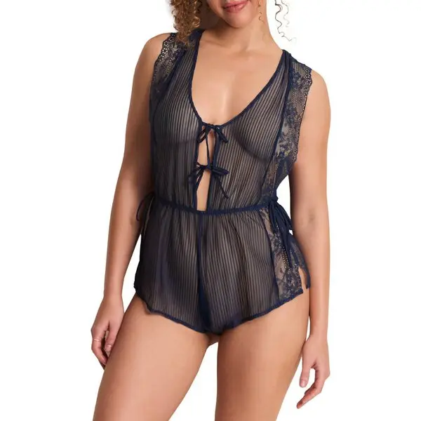 ADORE ME Juli Romper Lingerie - Dark Blue