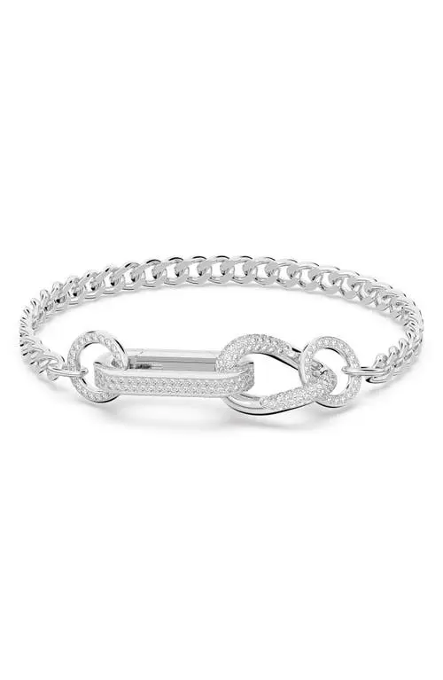 SWAROVSKI Dextera Pavé Crystal Chain Bracelet - White/ Silver
