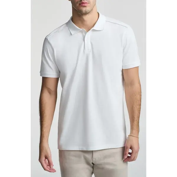 MAVI Regular Fit Stretch Cotton Polo - White