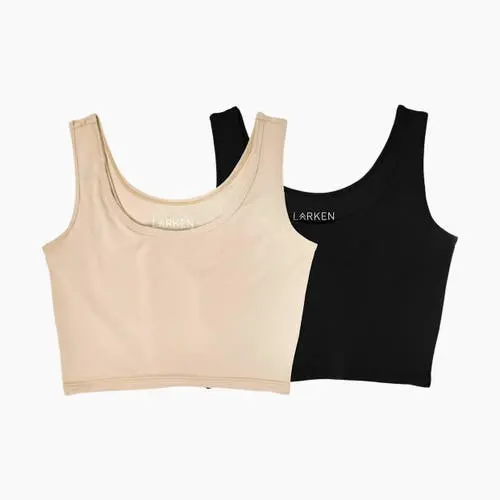LARKEN X Nursing + Handsfree Pumping Bra Bundle - Sand And Black