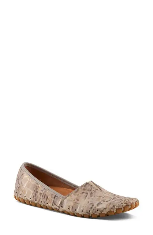 SPRING STEP SHOES Kathaleta Leather Flat - Stone Multi