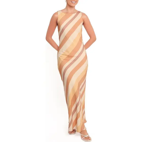 PETAL & PUP Flavia Stripe Maxi Slipdress