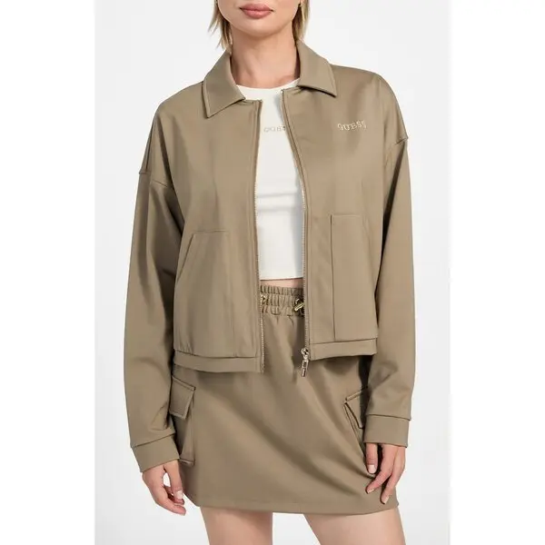 Guess Stretch Nylon Zip Jacket