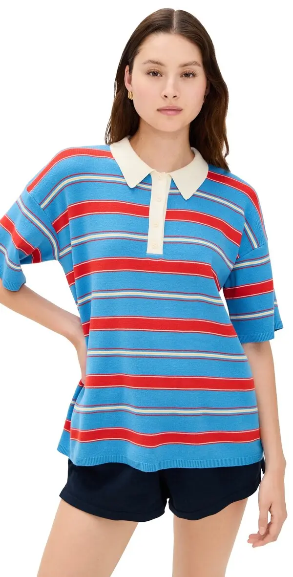 BAILEY ROSE Striped Knit Blouse