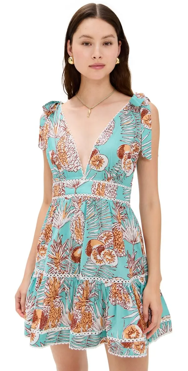 Poupette St Barth Cara Mini Dress - Mint Karibia