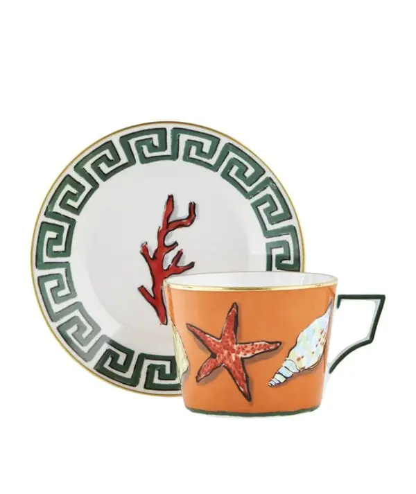 GINORI 1735 4-piece Il Viaggio Di Nettuno Teacup And Saucer Set - One-color