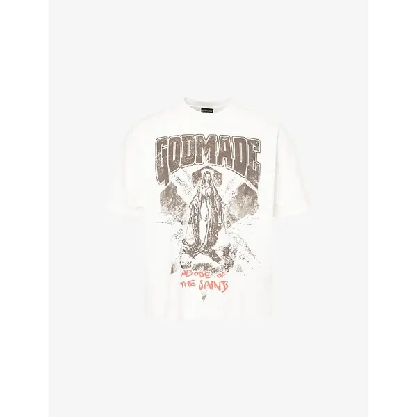 GODMADE Abode Of The Saints Graphic-print Cotton T-shirt