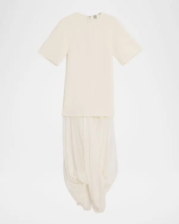 TOTÊME Cocoon Drop-waist Maxi T-shirt Dress