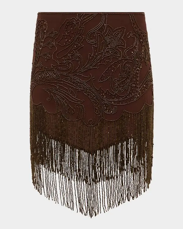 L'Agence Eulla Embellished Mini Skirt