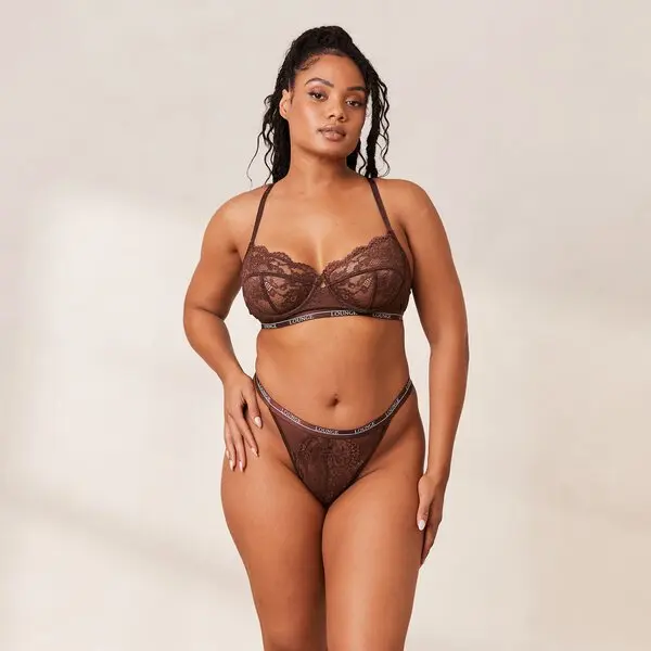 Lounge Blossom Balcony Bra - Brown