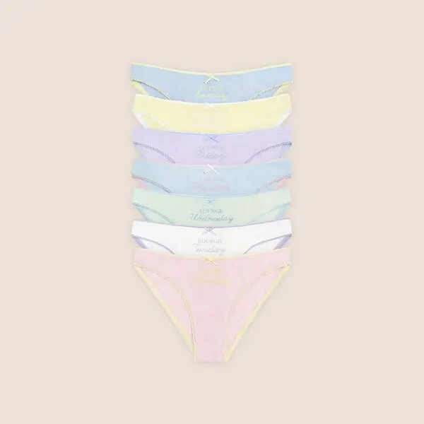 Lounge Days Of The Week Briefs Multicolour - Pastel