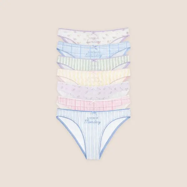 Lounge Days Of The Week Briefs Multicolour - Print