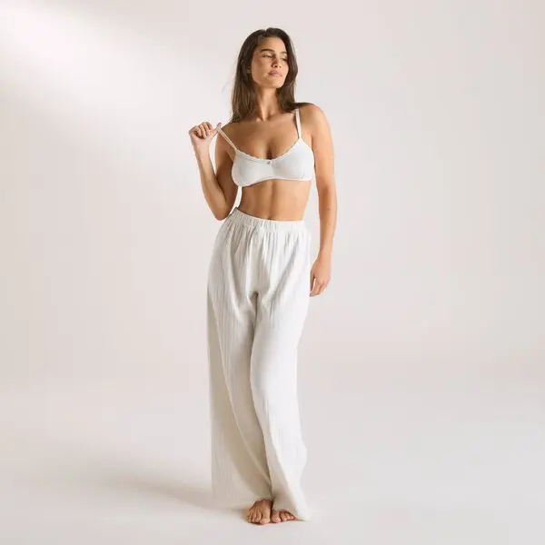 Lounge Pointelle Bralette - Cream