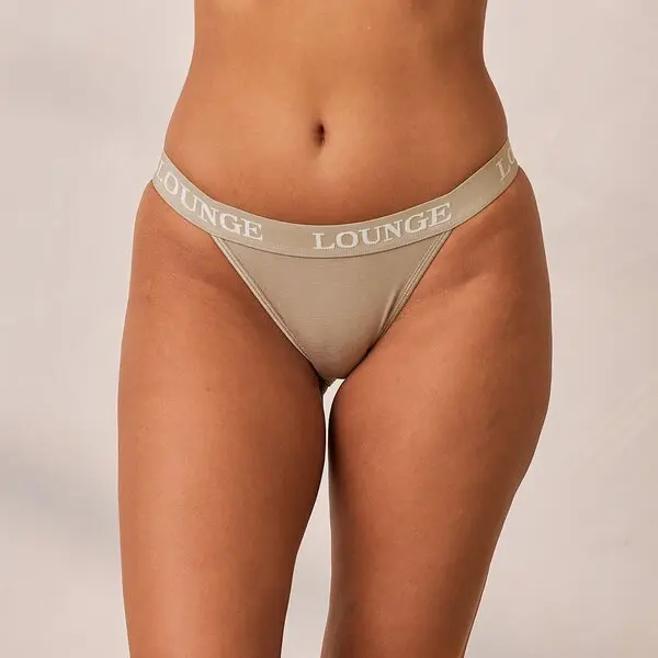 Lounge Bamboo Triangle Briefs - Oat