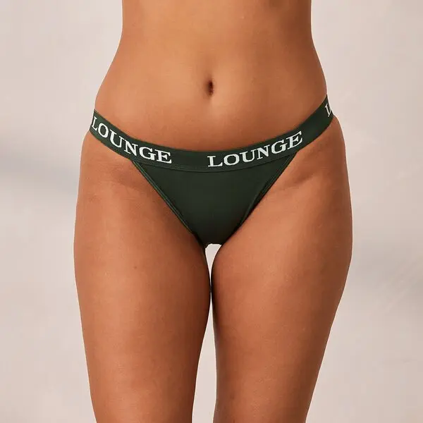 Lounge Bamboo Triangle Briefs - Pine/green